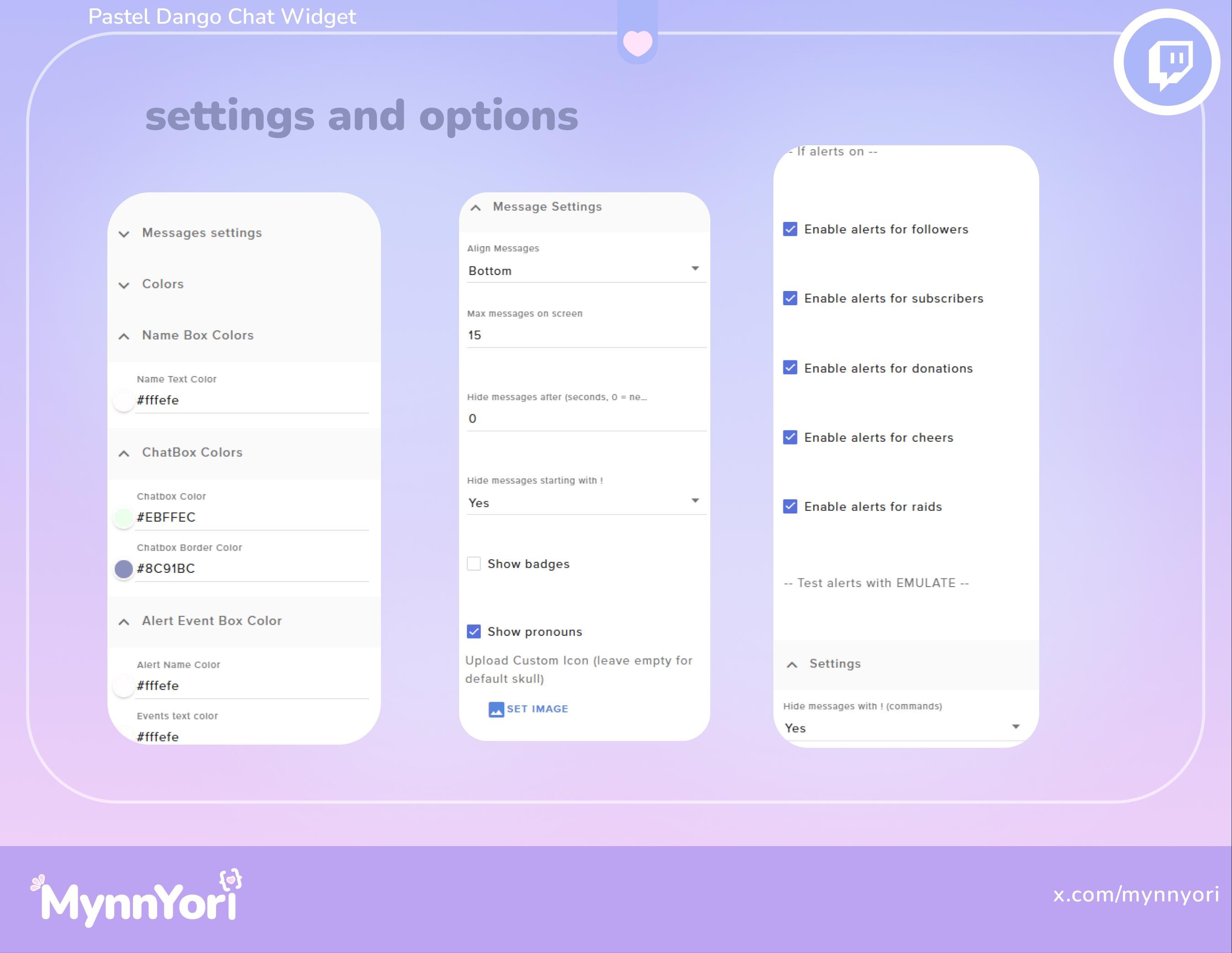 Pastel Dango Twitch Chat Widget for Streamelements (digital Download ...