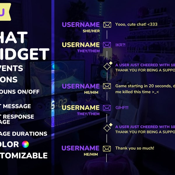 Twitch Chat Widget - Etsy