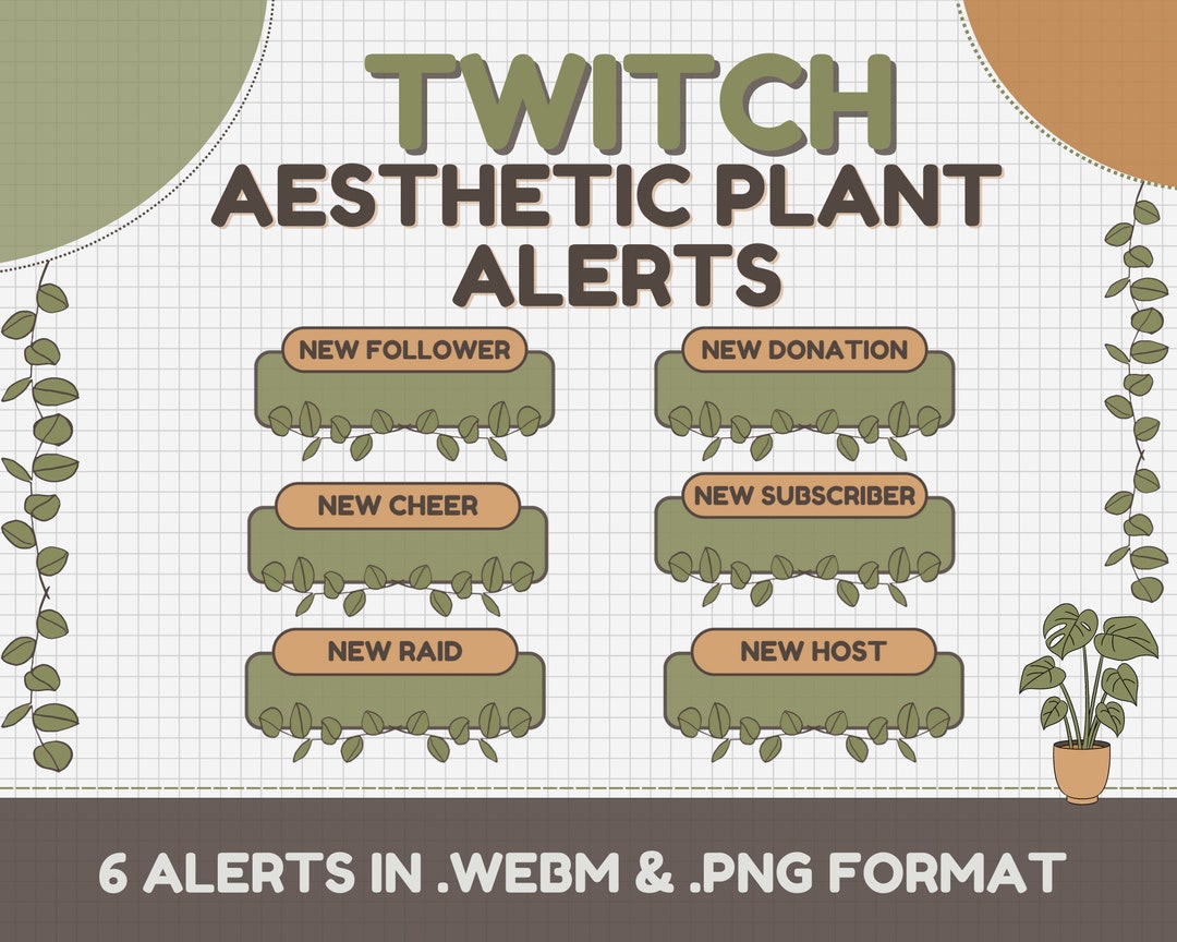 Animated Twitch Alerts Aesthetic Plant Twitch Alerts Stream Elements ...