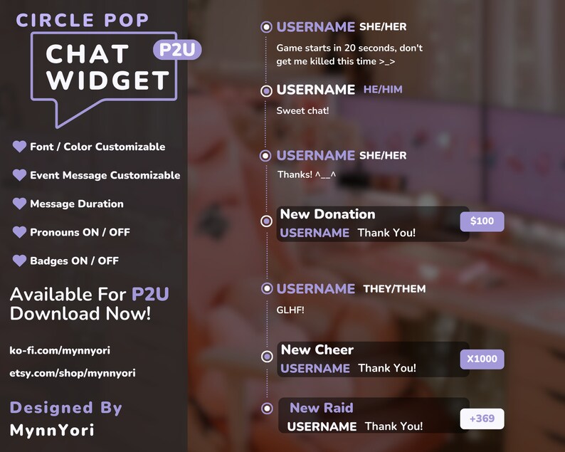 Twitch Chat Widget Circle Pop Chat Widgets Fully Customizable for Your ...
