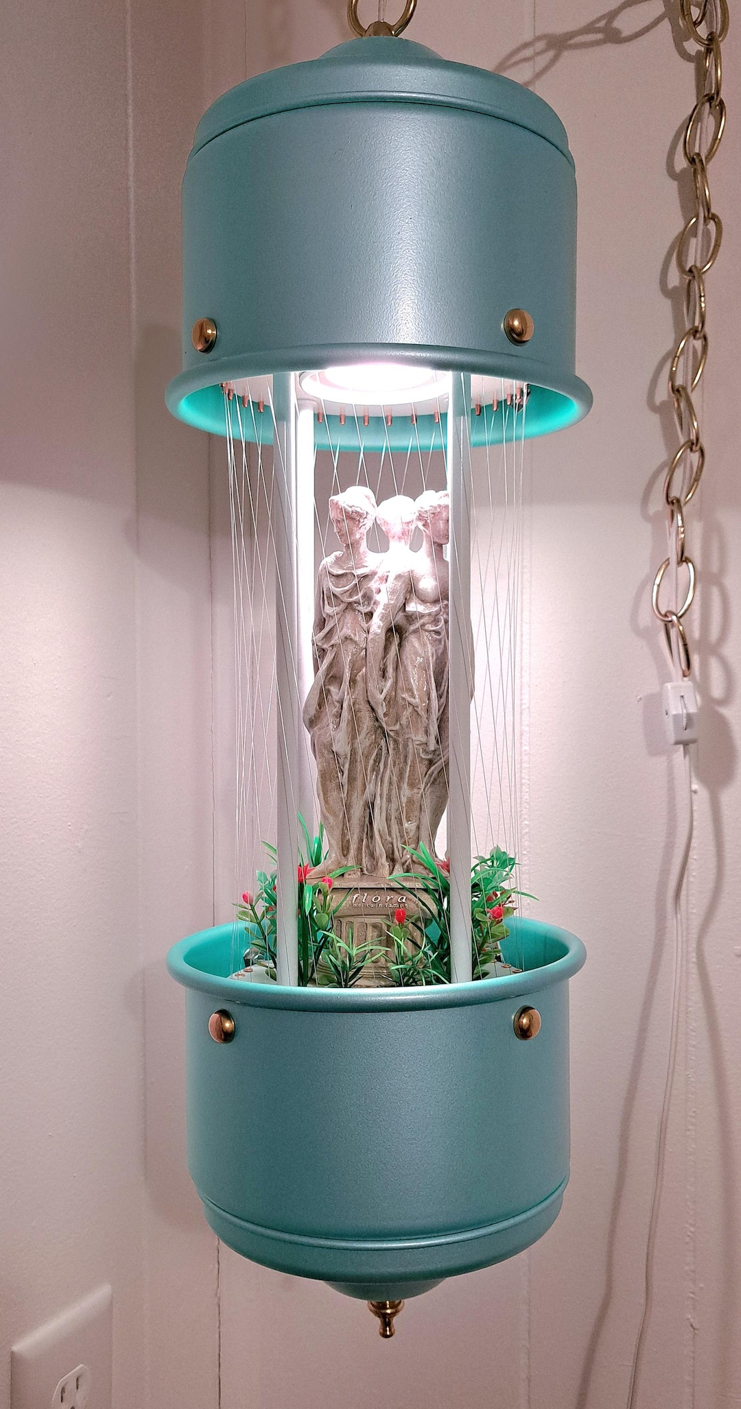 Handmade Oil Rain Lamp With Greek Three Graces Statue Centerpiece by ...