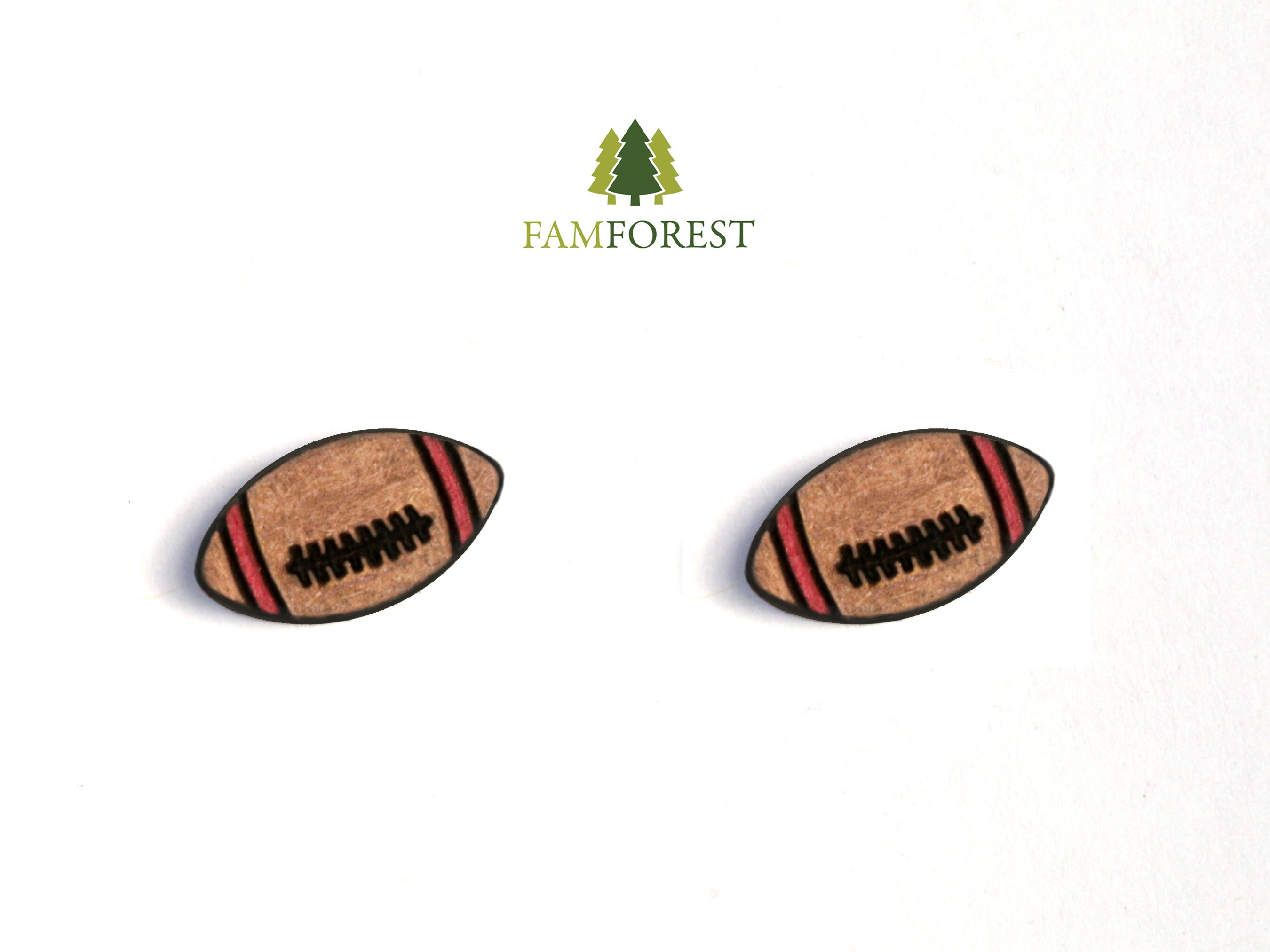 Football Earring SVG | Stud Earring SVG | Laser Cut Files | Glowforge ...