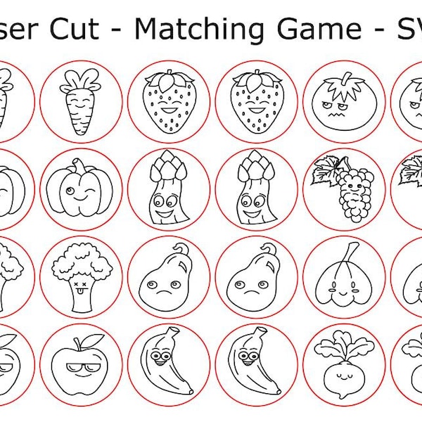 Fruit Matching Digital - Etsy
