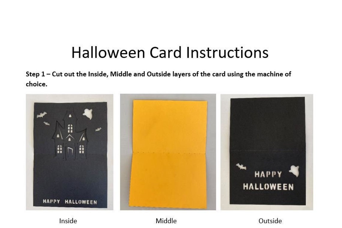 Halloween Pop up Card Template SVG, DXF, Pdf, Eps DIY Haunted House ...