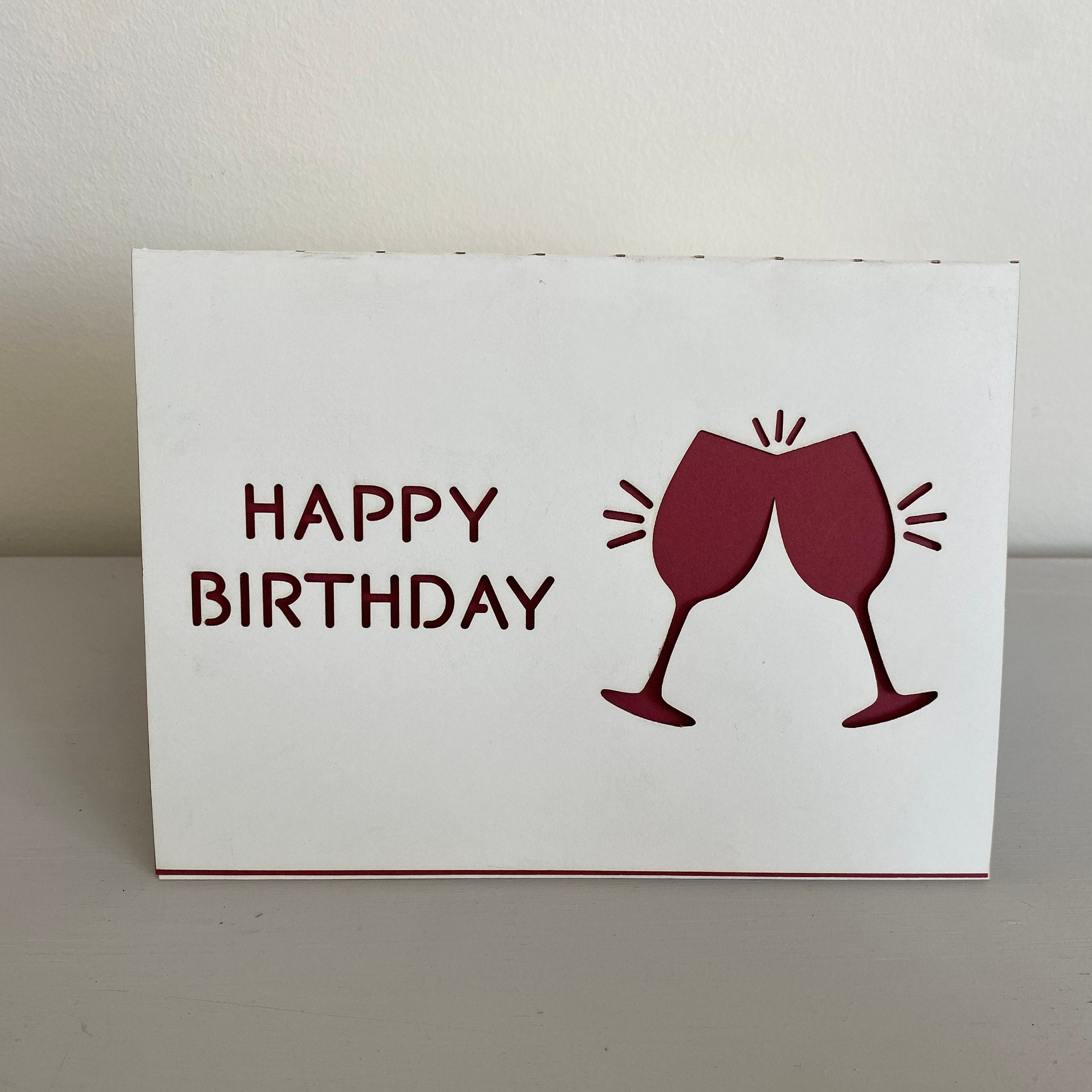Wine Pop up Birthday Card Template | Wine Bottle | SVG, DXF, Pdf, Eps ...