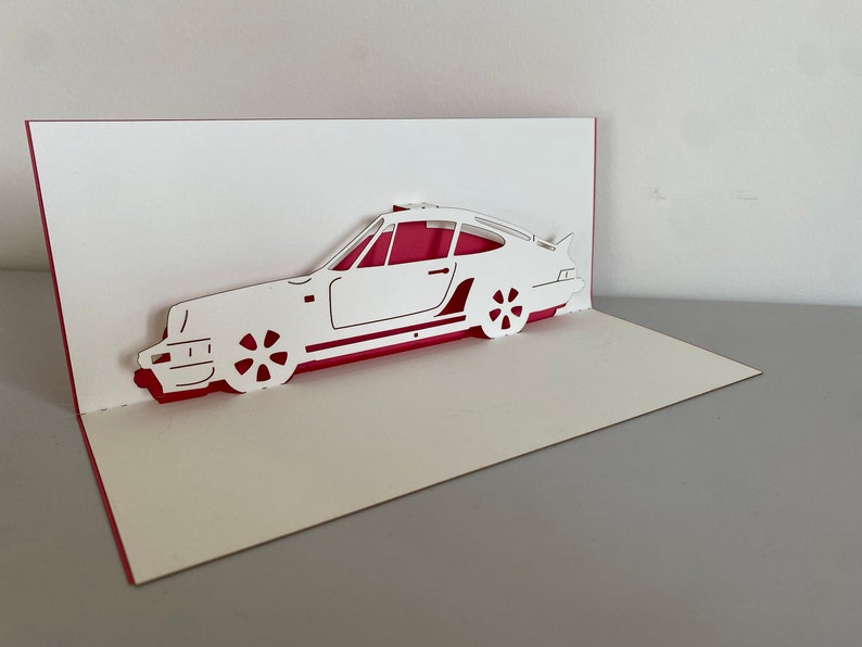 Sports Car Pop up Card Template | Porsche 911 Turbo | SVG, DXF, Pdf ...