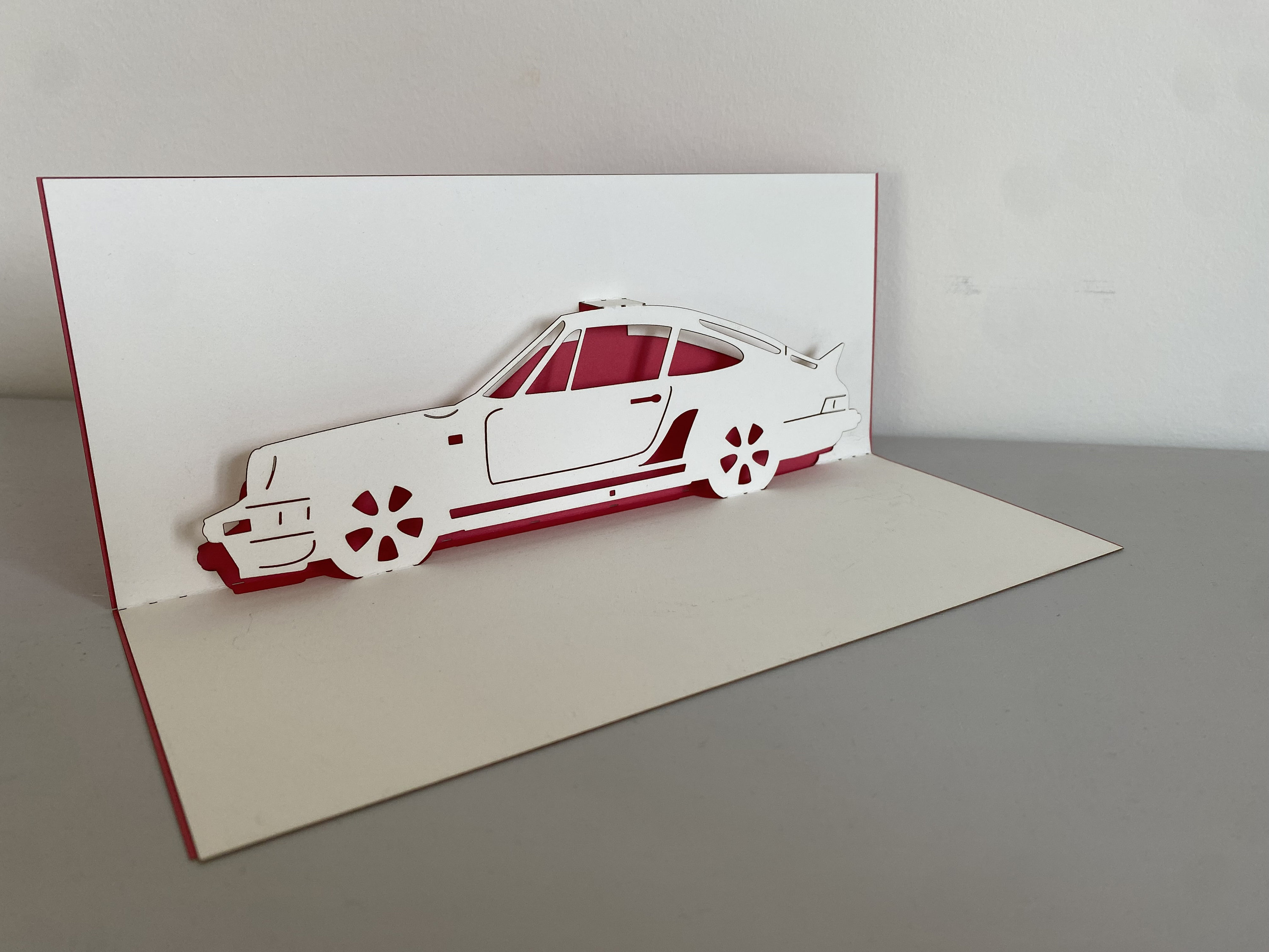 Sports Car Pop up Card Template Porsche 911 Turbo SVG - Etsy