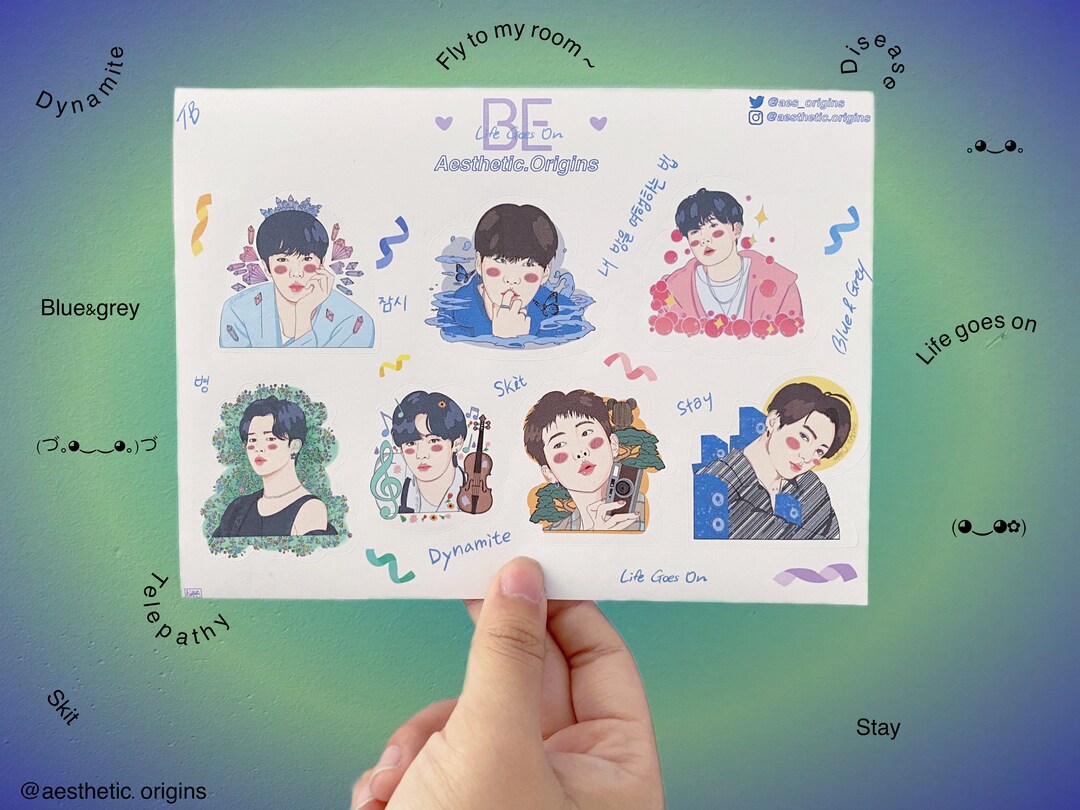 BTS Sticker sheet ~ BE Album Stickers (einzelne Räume) - Etsy.de