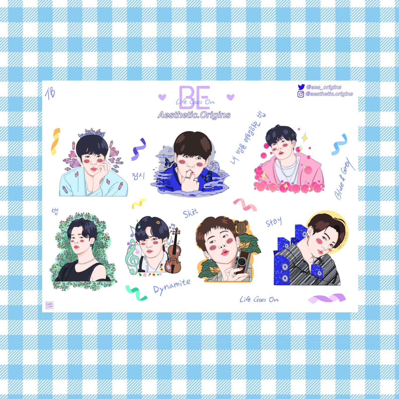 BTS Sticker sheet ~ BE Album Stickers (einzelne Räume) - Etsy.de