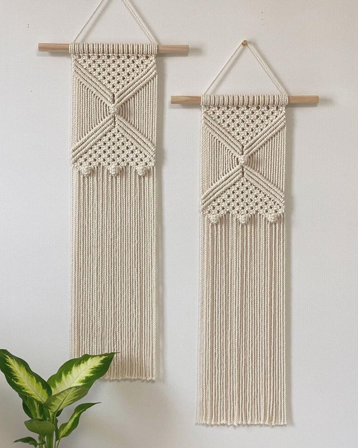 Mini Macrame Wall Hanging Handmade Boho Wall Decor for Room | Etsy