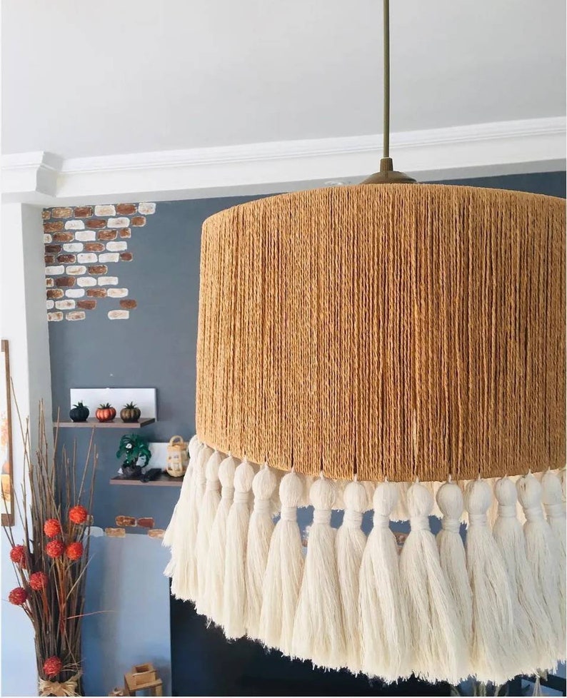 Handmade Rope Chandelier, Boho Chandelier, Boho Light, Pendant Light ...