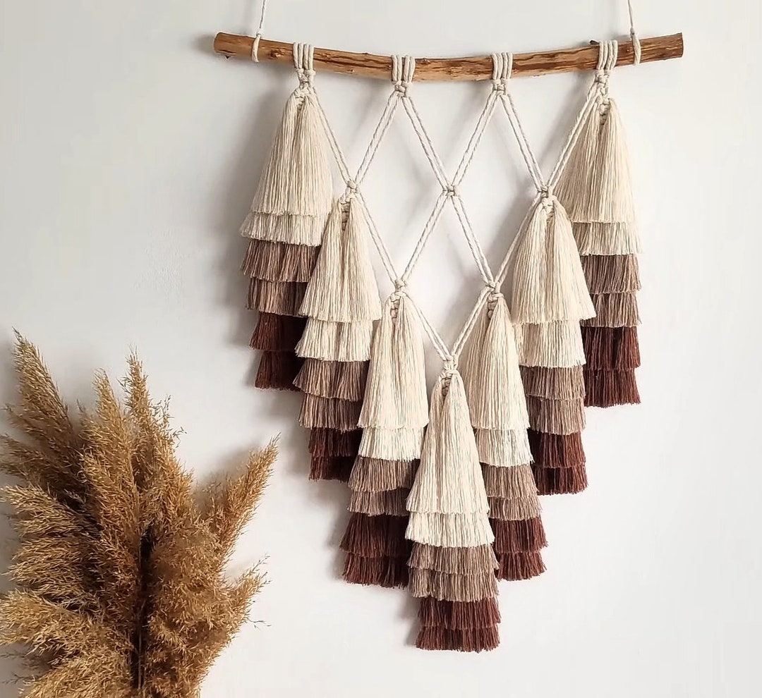 Mini Macrame Wall Hanging, Handmade Boho Wall Decor for Room Decoration ...