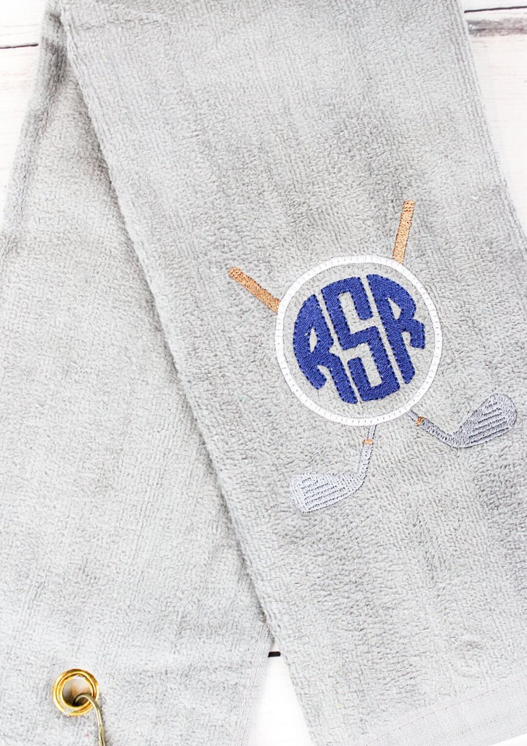 Monogrammed Golf Club Towel - Etsy