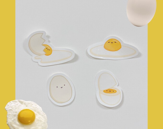 Egg Stickers One Inch Round Seals - Etsy