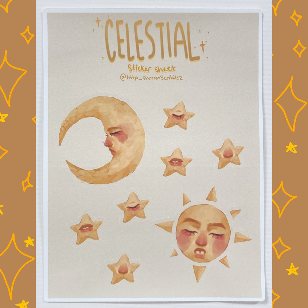 Celestial Sticker Sheet - Etsy