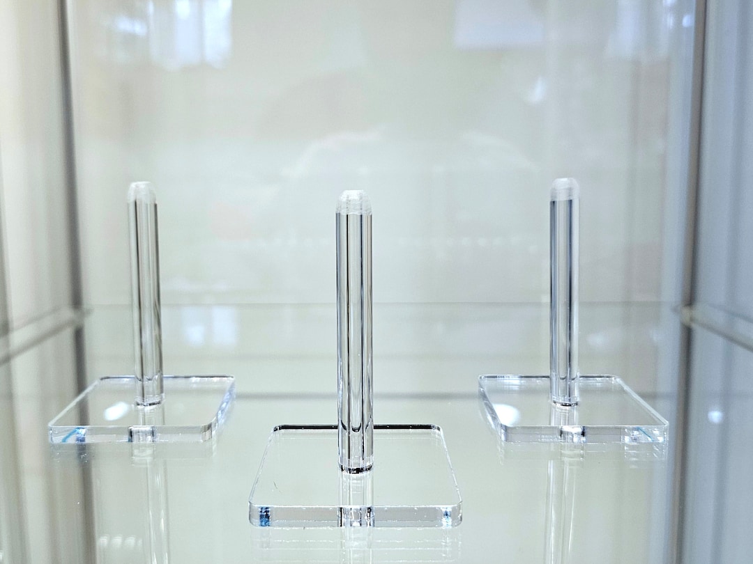 3 Pack - 1/6th Scale Acrylic Head Stands - Square Base - Free Ship - Etsy