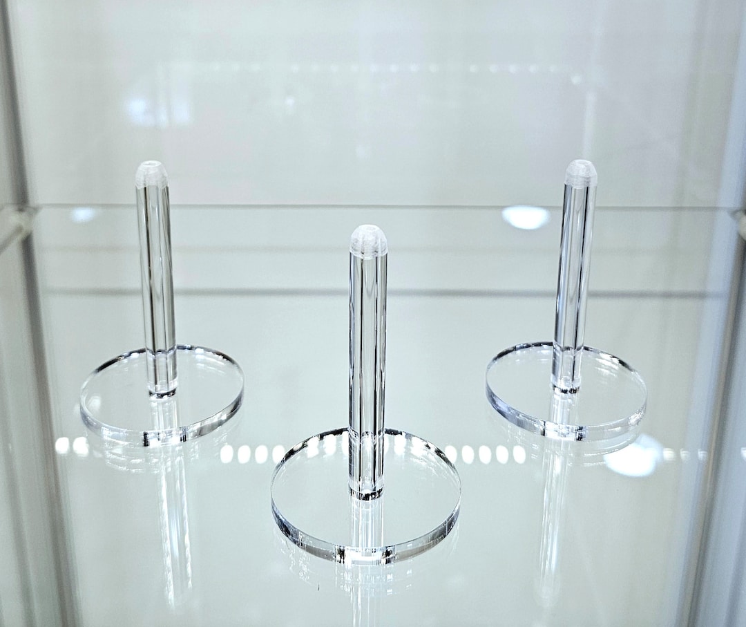 3 Pack - 1/6th Scale Acrylic Head Stands - Round Base - Free Ship - Etsy