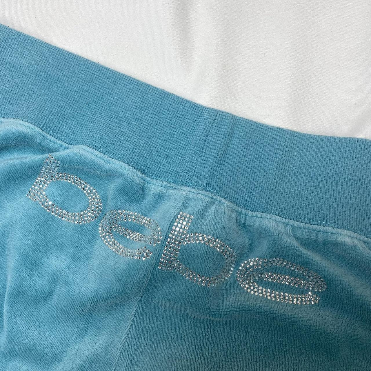 Vintage Bebe Blue Velour Track Pants W Rhinestone Spell Out - Etsy