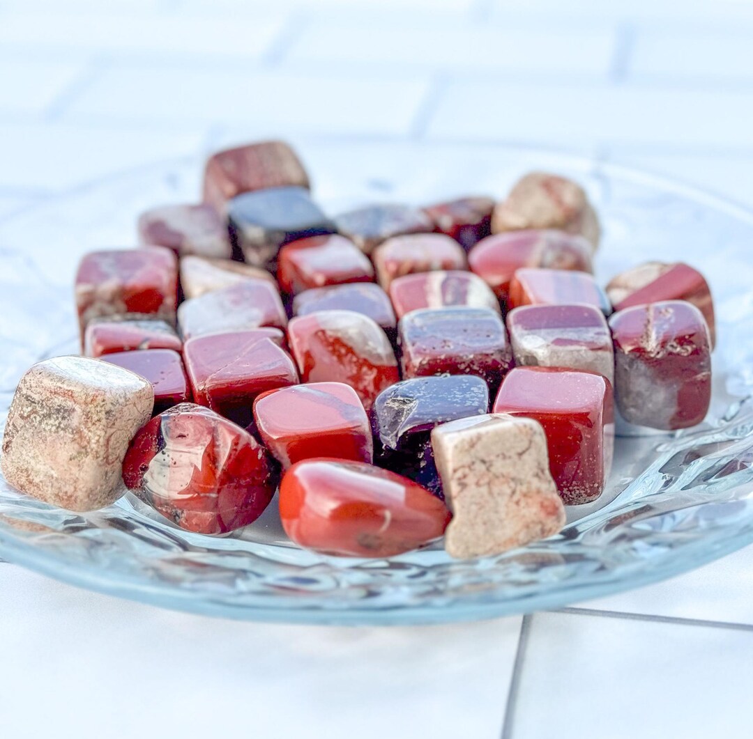 Tumbled Red Jasper Gemstones, Intuitively Chosen Red Jasper Crystal ...
