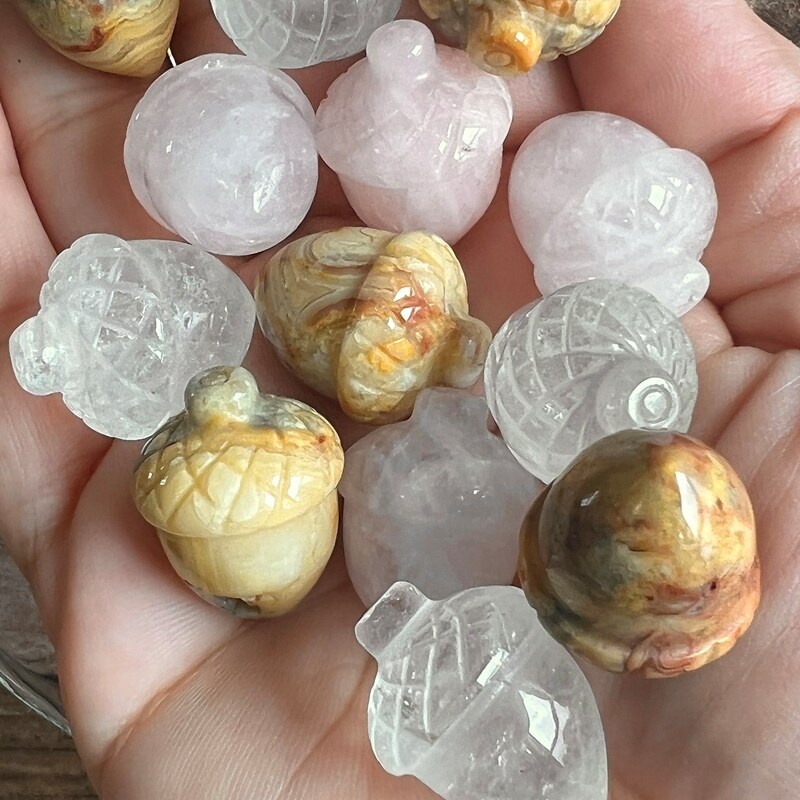 Carved Acorns - Etsy