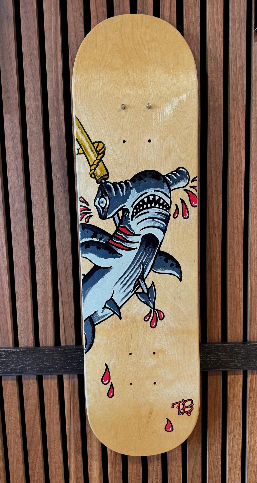 Traditional Hammerhead Shark Skateboard! Hand Painted! - Etsy