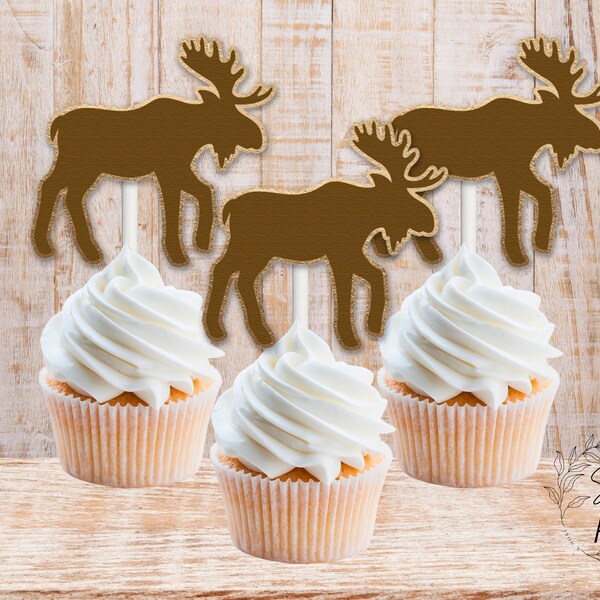 Moose Cake Toppers - Etsy