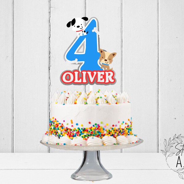 Birthday Cake Topper Puppy - Etsy