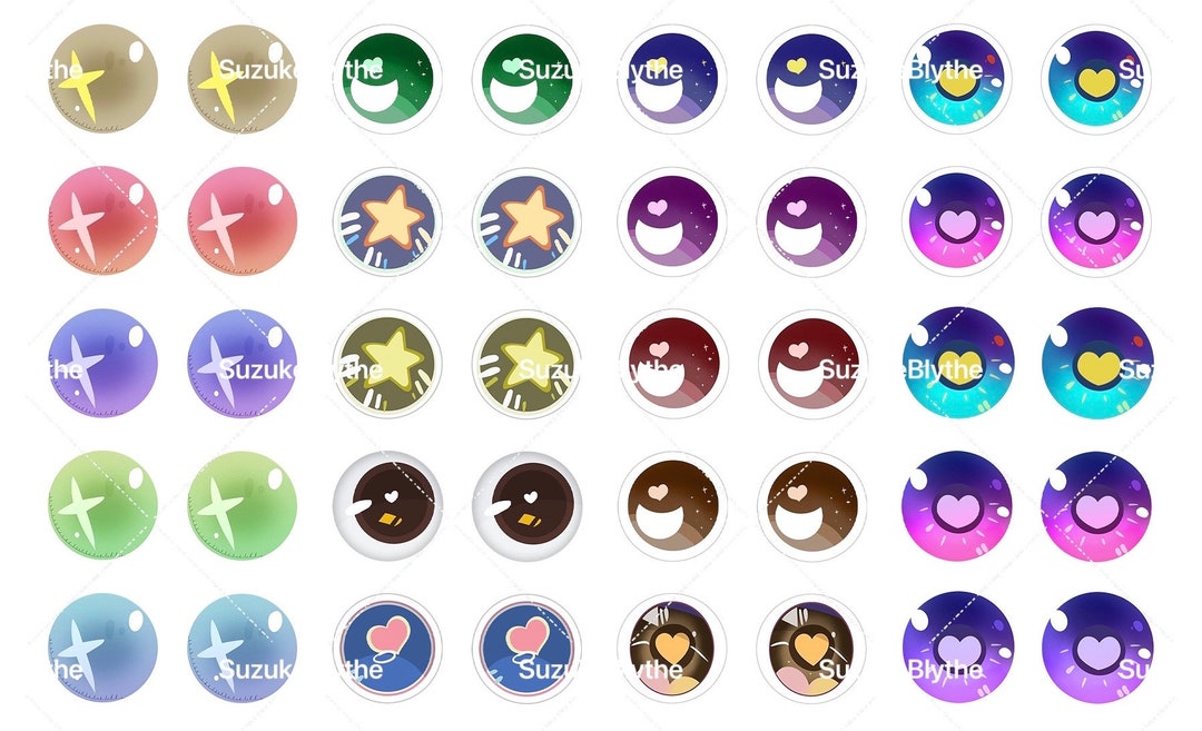 Blythe Doll Eye Chip Print Outs - Etsy
