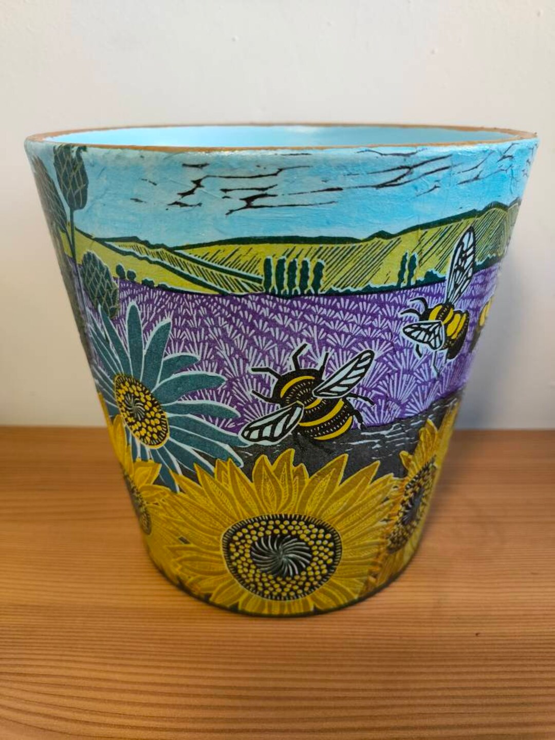 Large Plant Pot,planter,ceramic Pot,decoupage,plant Planter,flower Pot ...