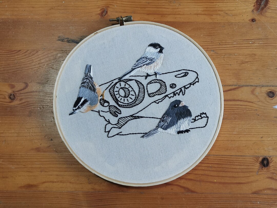 T Rex Evolution Embroidery, Chickadee, Red-breasted Nuthatch, Dark-eyed ...