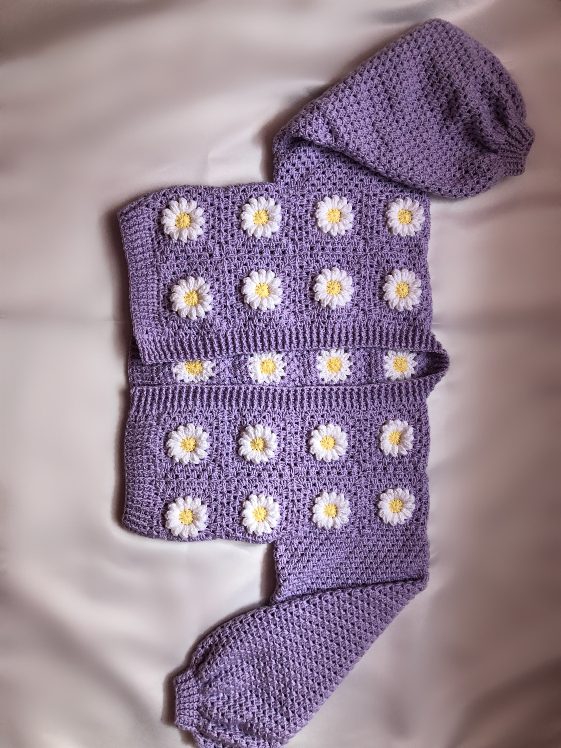 Cardigan With Flowers | Cardigan | Crochet Crop Flower Cardigan With Flowers | Cardigan | Crochet Crop Flower