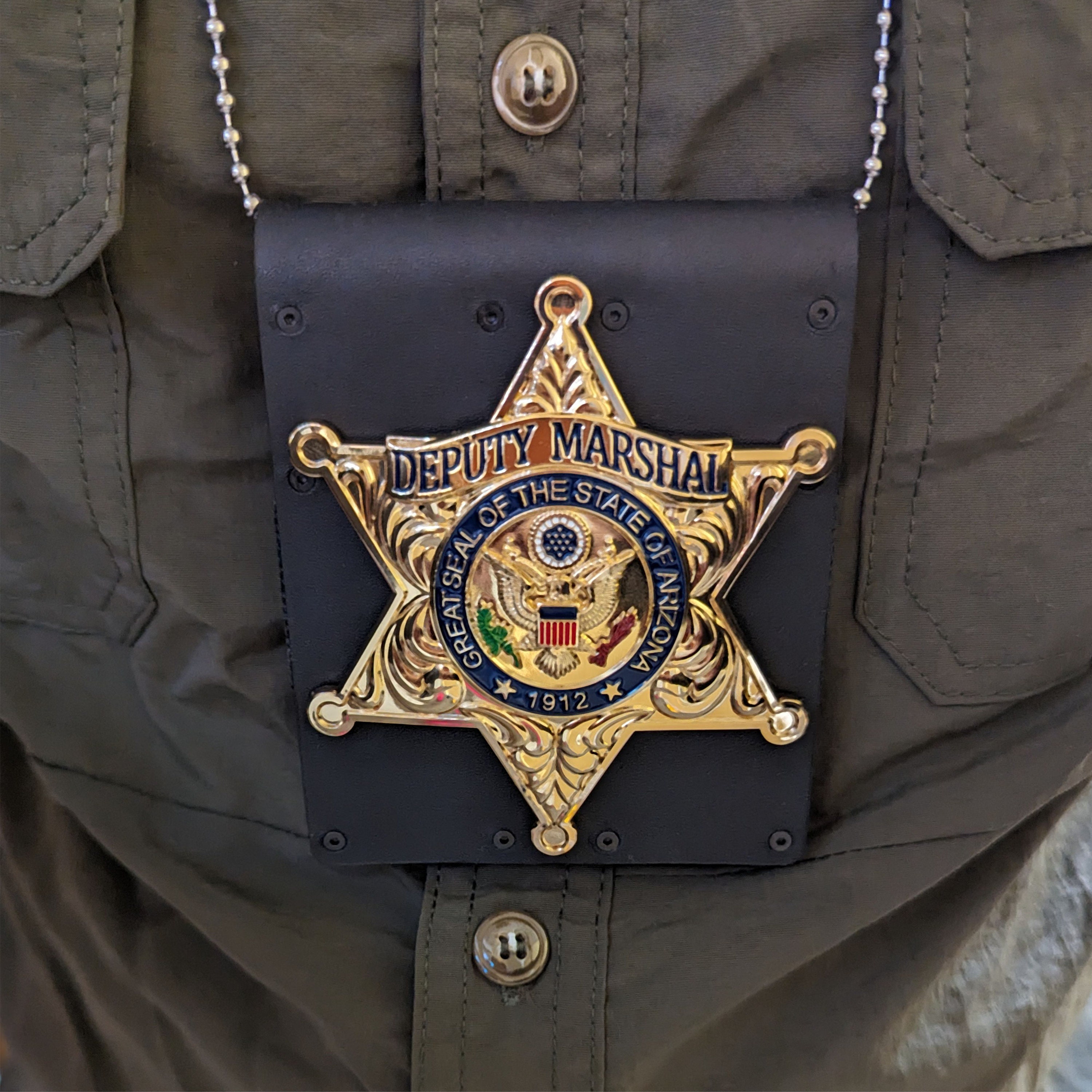 Carbon Fiber and Leather Police Badge Wallet Tactical Holder - Star ...
