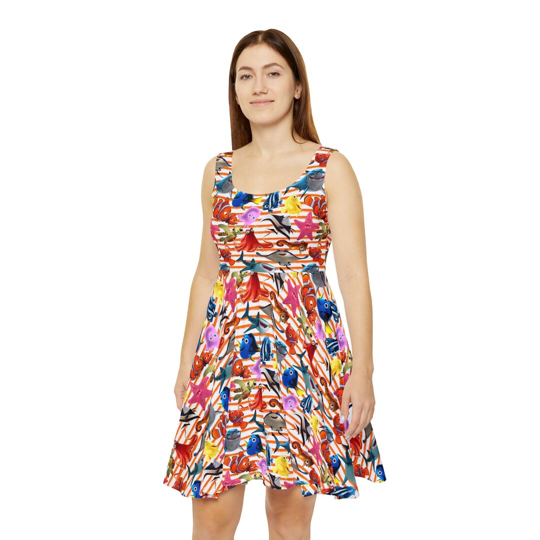 Finding Nemo Skater Dress – Ocean Reef Pixar Print, Disneybound Outfit ...