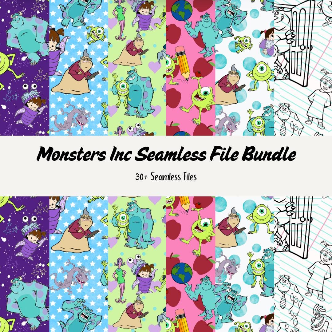 Monsters Inc Seamless File Bundle - Etsy
