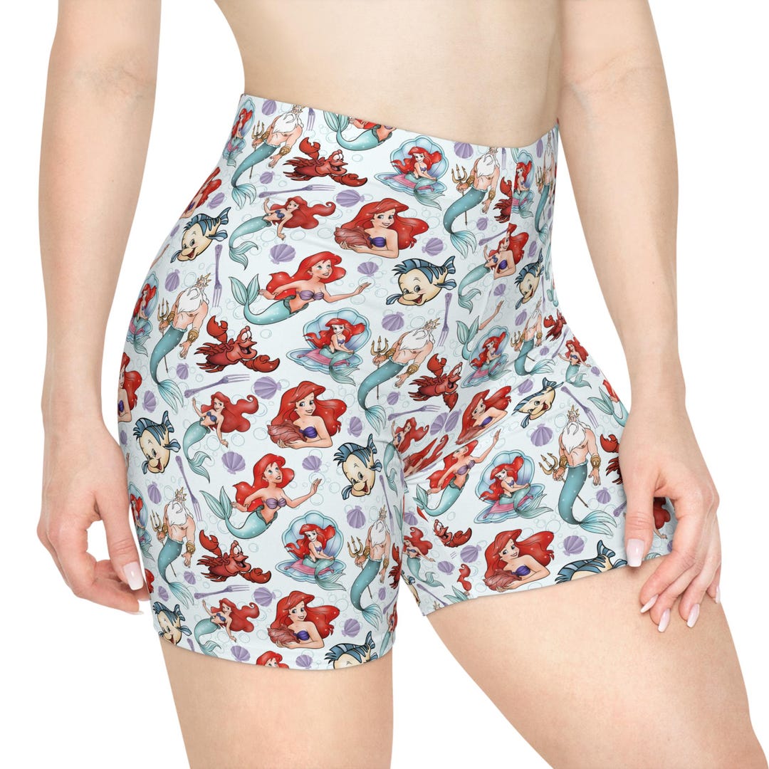 Little Mermaid Women's Biker Shorts, Under the Sea Biker Shorts | Ariel ...