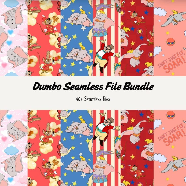 Dumbo Seamless File Bundle - Etsy