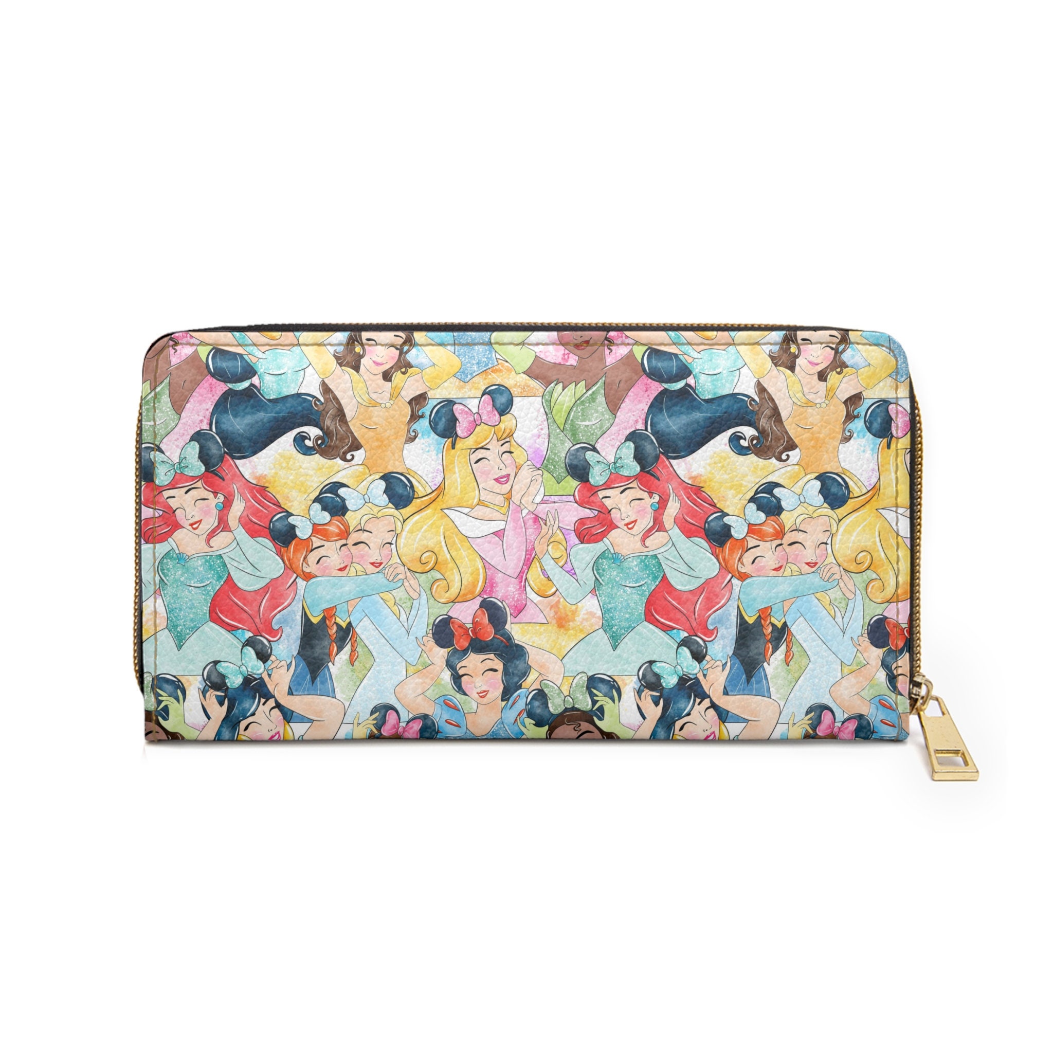 Disney Princesses With Mickey Ears Disney Leather Wallet, Cartoon ...