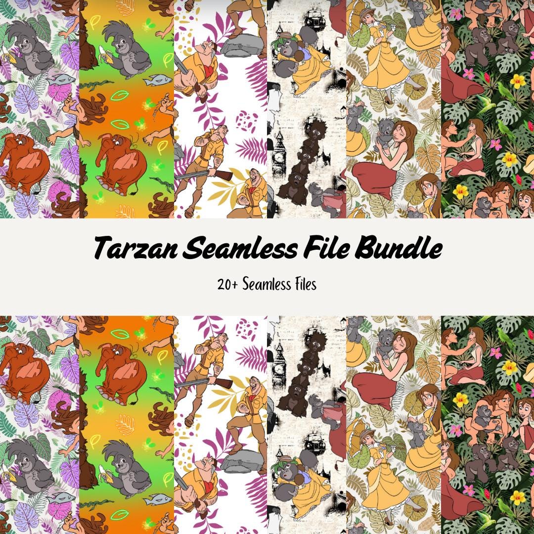 Tarzan Seamless Files, PNG File - Etsy