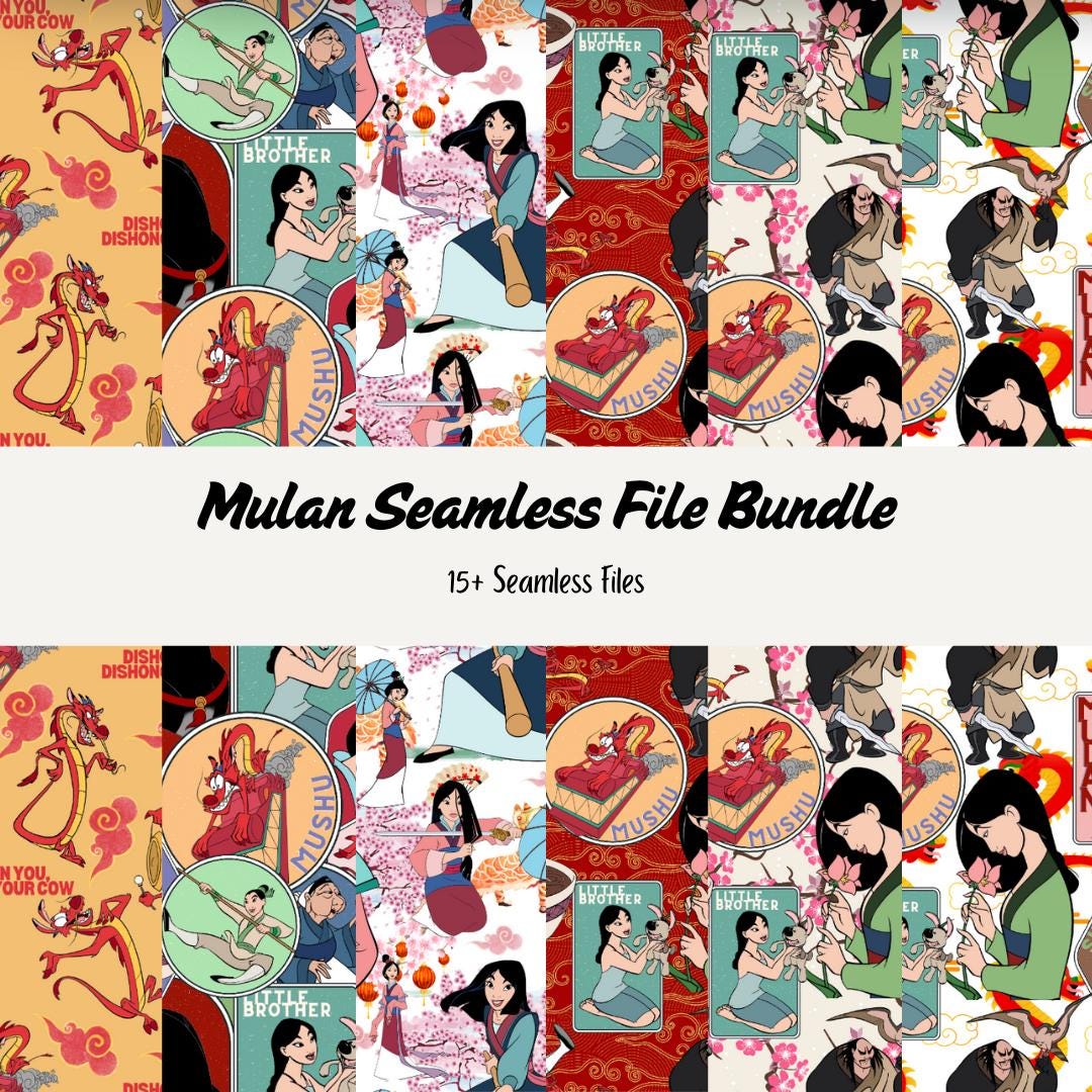 Mulan Seamless File Bundle - Etsy