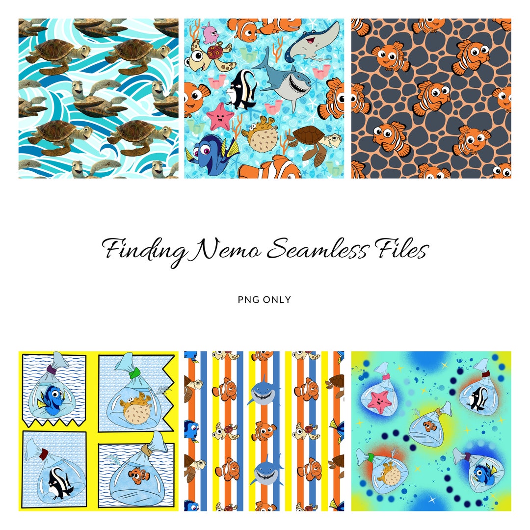Finding Nemo Seamless File Bundle, PNG ONLY - Etsy