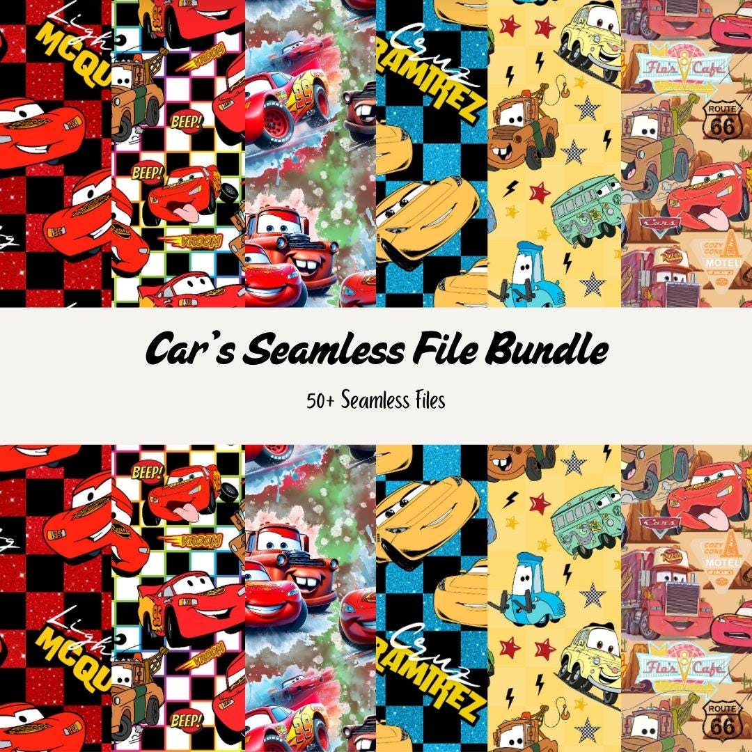 Cars Seamless Files Bundle - Etsy