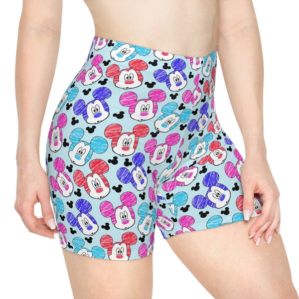Mickey Mouse Biker Shorts - Etsy