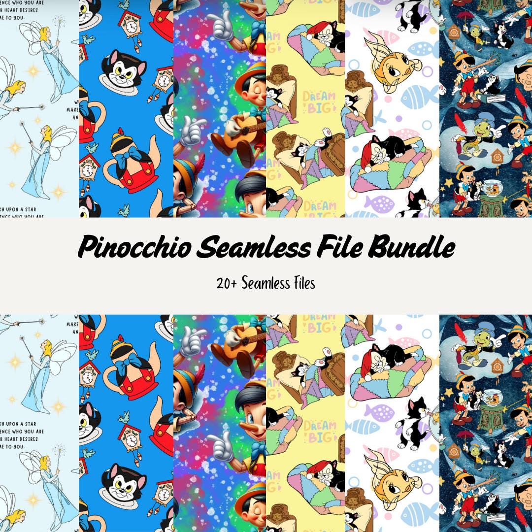 Pinocchio Seamless File Bundle - Etsy