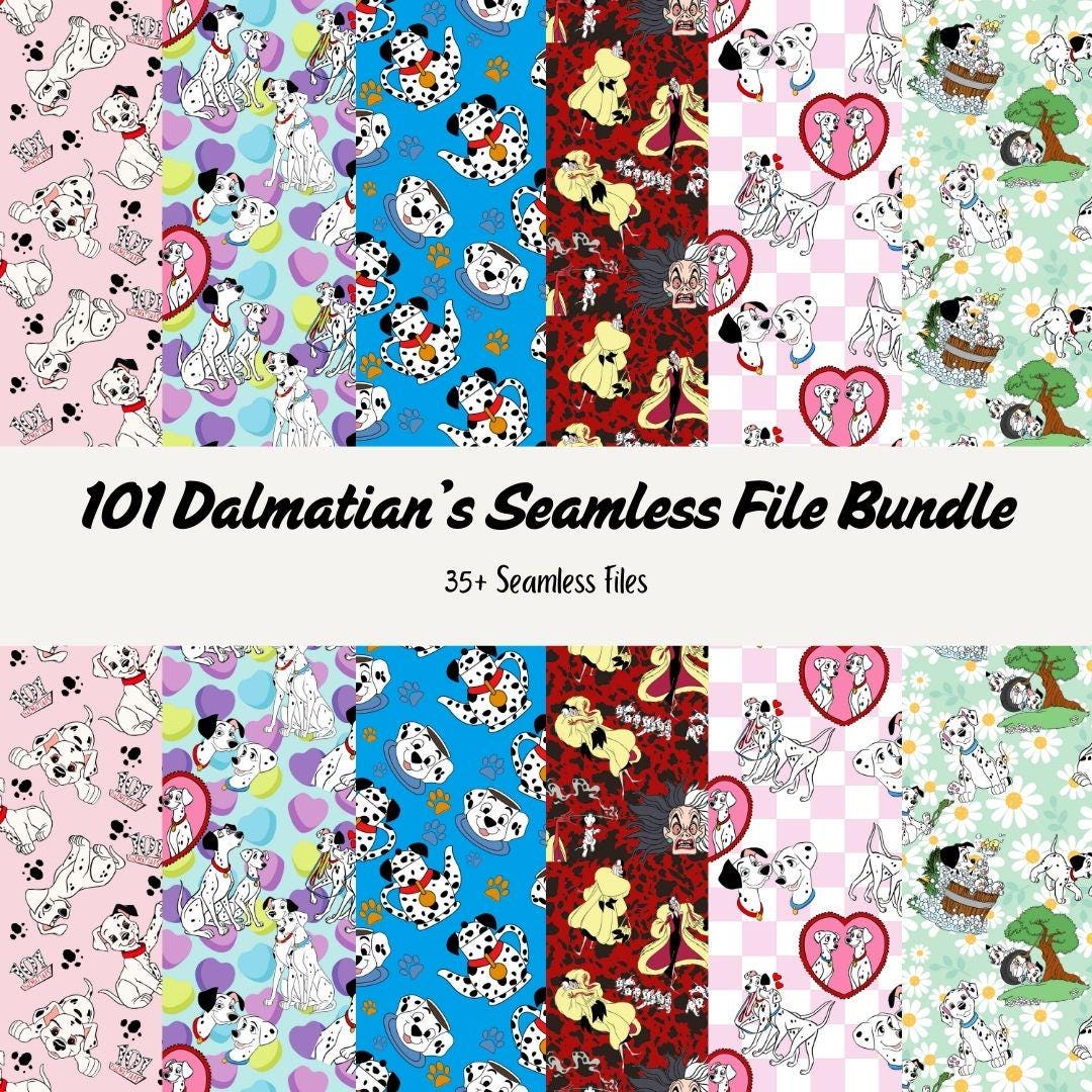 101 Dalmatians Seamless File Bundle - Etsy