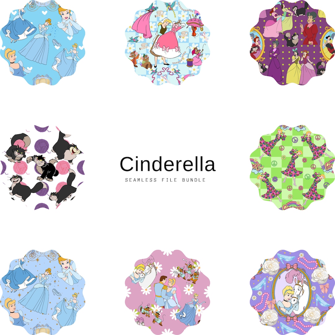 Cinderella Seamless File Bundle - Etsy