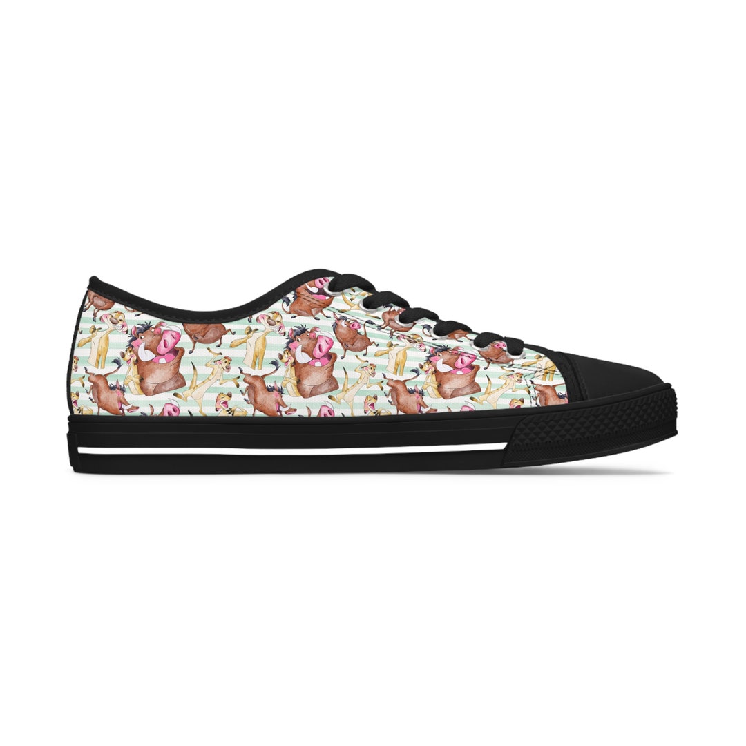 Lion King Timon & Pumba Women's Low Top Sneakers RUNS - Etsy