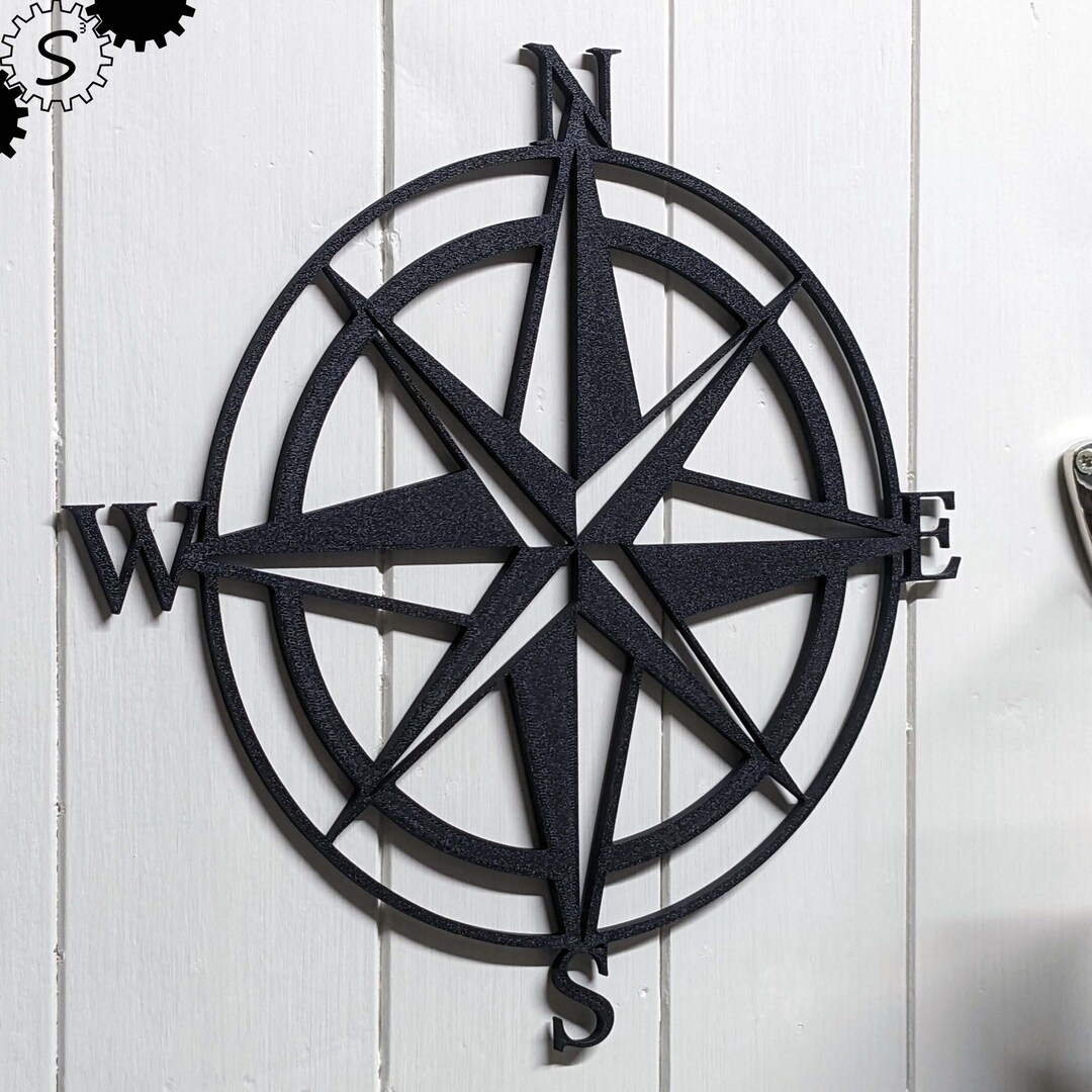 Compass Rose Nautical Wall Decoration Wind Rose 3D Printed Home Décor ...