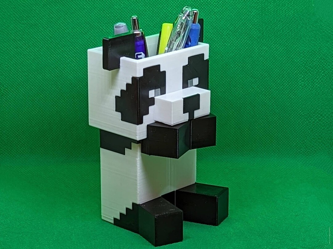 Minecraft Baby Panda Pencil Holder 5 Inch Tall - Etsy