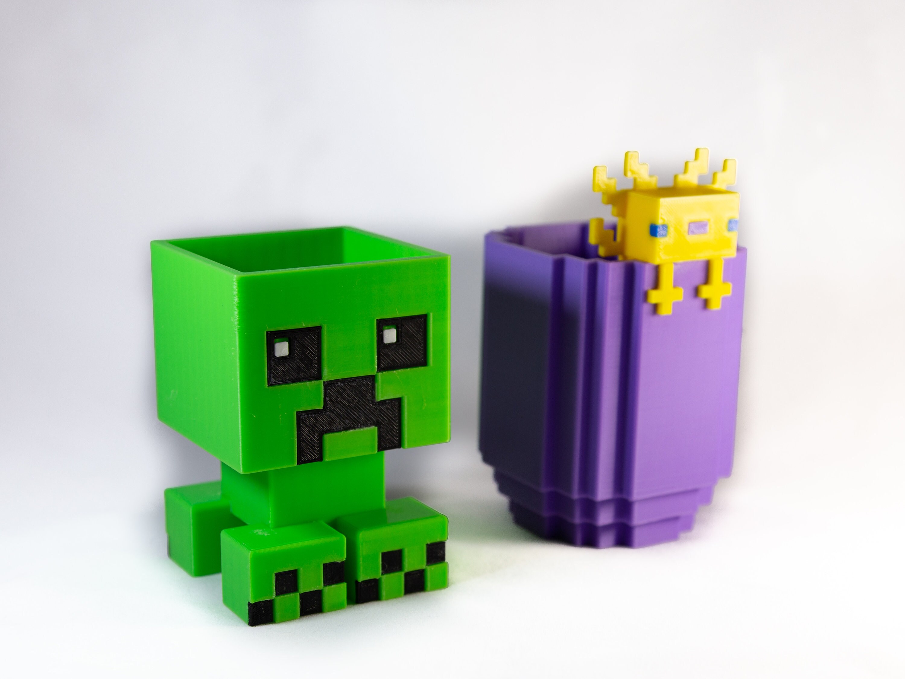 Minecraft Creeper Pencil Holder 4 inch tall chibi cute style | Etsy