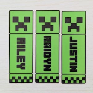 Minecraft Creeper Personalized Bookmark 5.5in Long - Etsy